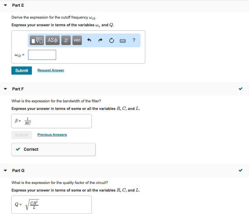 Solved For this problem, I need help calculating E and F | Chegg.com
