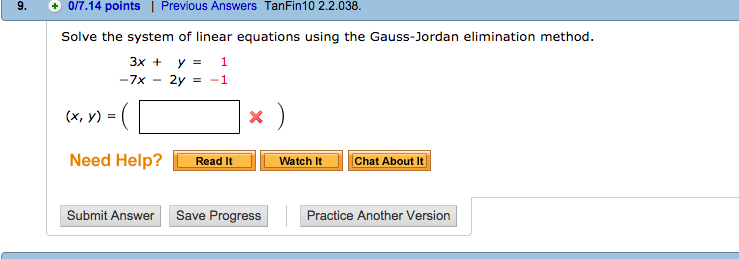 Solved Solve the system of linear equations using the | Chegg.com
