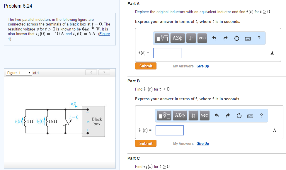 Solved The two parallel inductors in the following figure | Chegg.com
