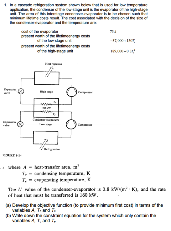 Solved 1. In a cascade refrigeration system shown below that | Chegg.com