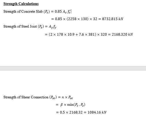 Solved Provide the strength calculations for the design of | Chegg.com
