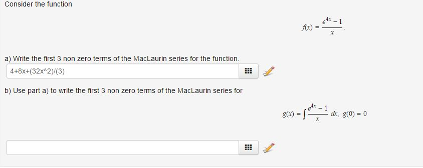 Solved Consider The Function F X E 4x 1 X Write The