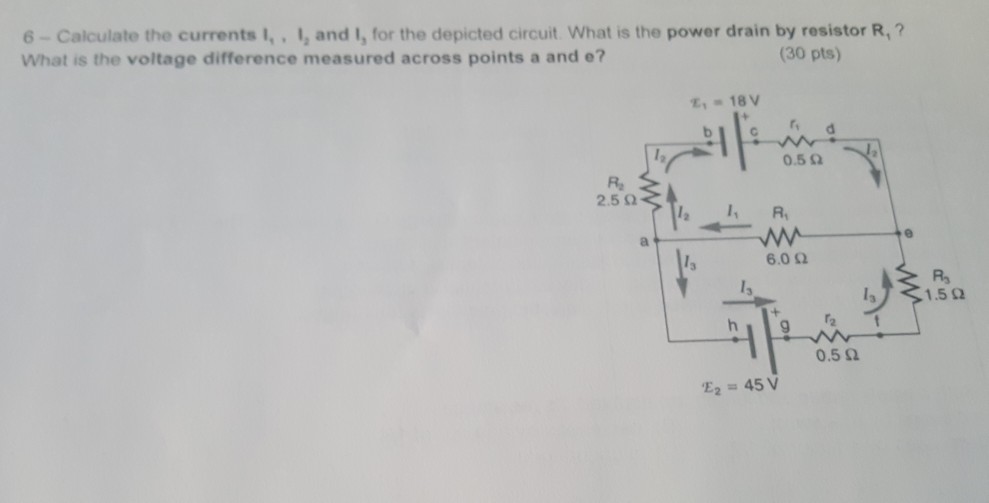 Solved Calculate the current I1, I2, and I3 for the depicted | Chegg.com