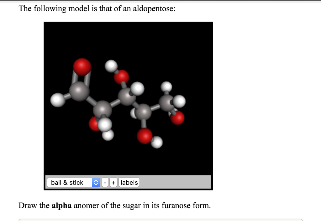 Solved The following model is that of an aldopentose: ball & | Chegg.com