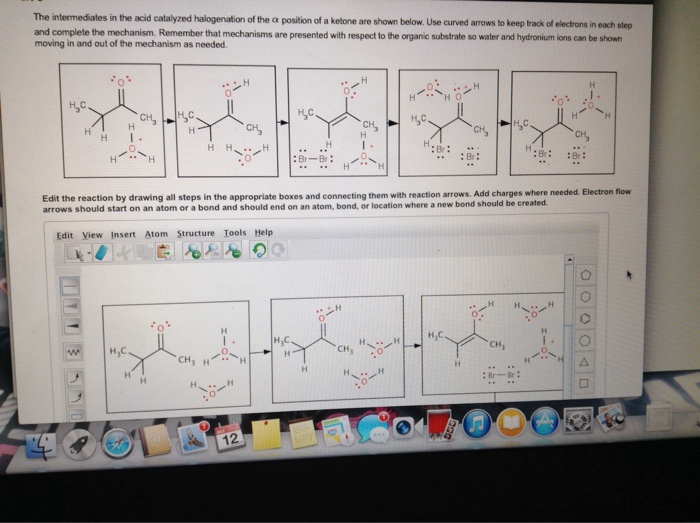 Solved The intermediates in the acid catalyzed halogenation | Chegg.com