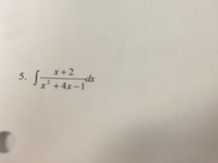 Solved Find each indefinite integral integral x + 2/x^2 + | Chegg.com