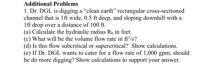 Solved Dr. DGL is digging a "clean earth" rectangular | Chegg.com