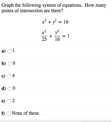 Solved Graph the following system of equations. How many | Chegg.com