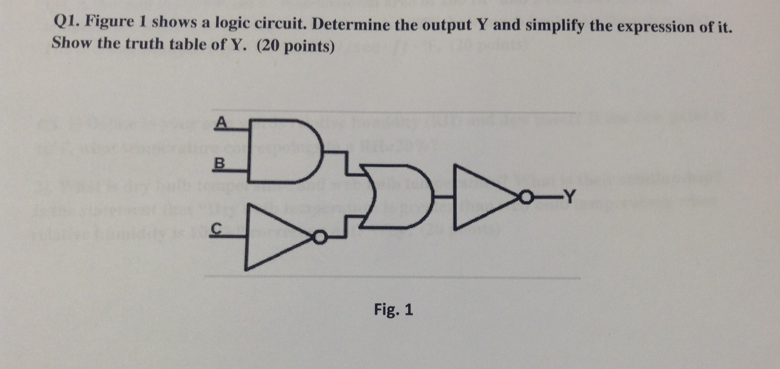 Solved Figure 1 shows a logic circuit. Determine the output | Chegg.com