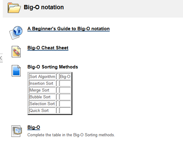 Solved A Beginner's Guide to Big-O notation Big-O Cheat | Chegg.com