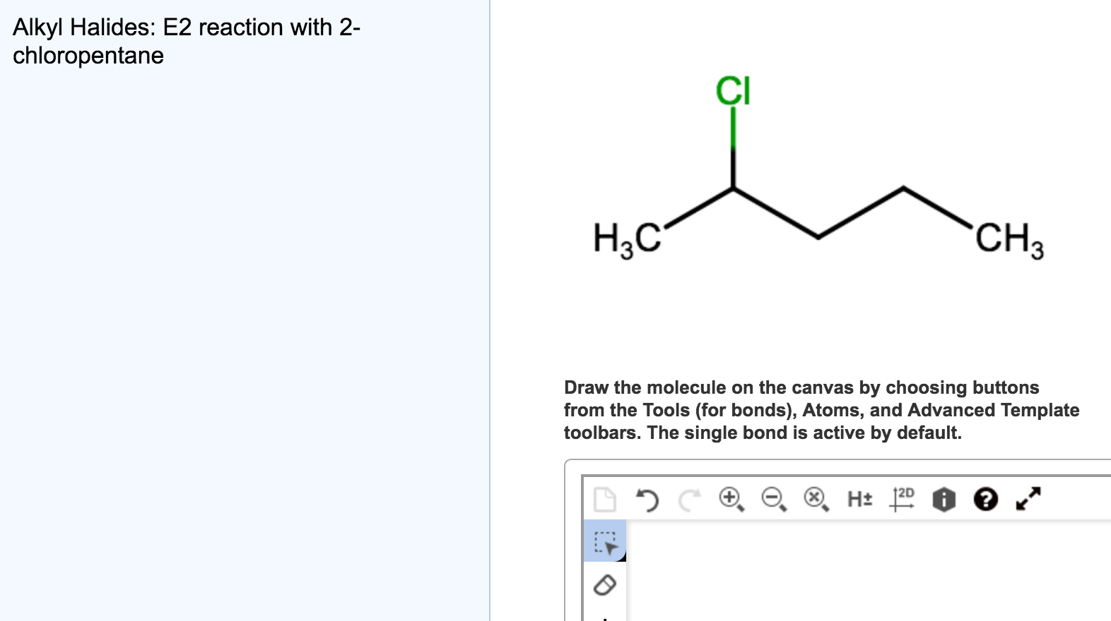 Solved Alkyl Halides: E2 reaction with 2- chloropentane CI | Chegg.com