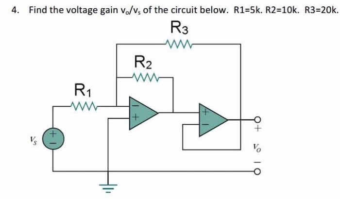 Solved Find the voltage gain v_o/v_s of the circuit below. | Chegg.com