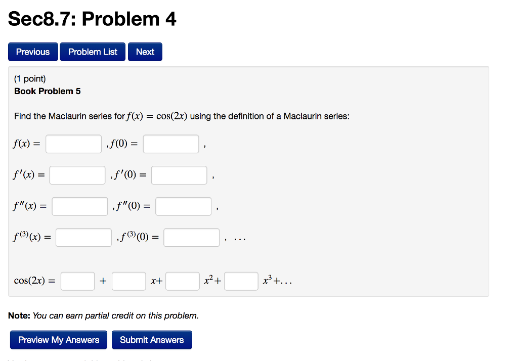 Solved Sec8.7: Problem 3 Previous Problem List Next 1 point) | Chegg.com