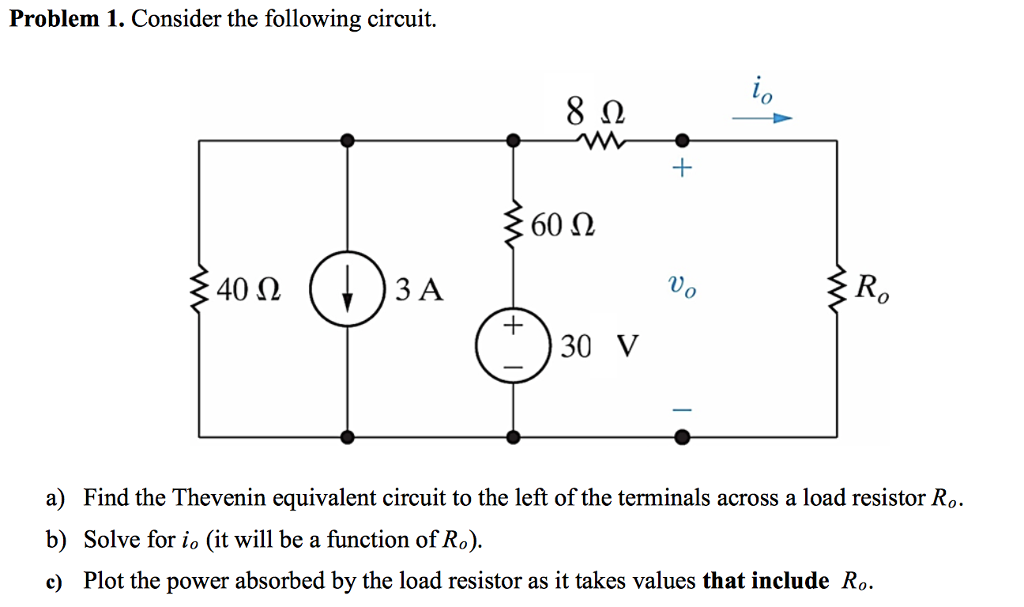 Solved Consider the following circuit. a) Find the Thevenin | Chegg.com