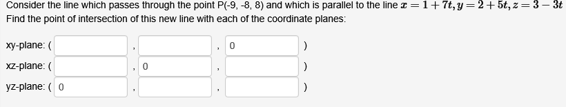 Solved Consider the line which passes through the point | Chegg.com