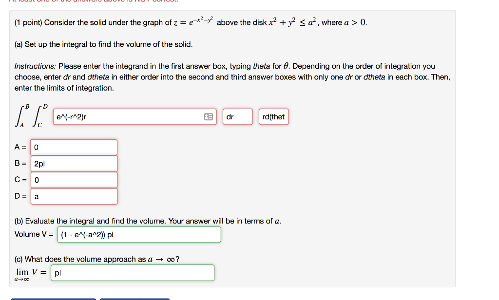 Solved 1 Point Consider The Solid Under The Graph Of Chegg Solved 1 Point Consider The Solid Under The Graph Of Chegg