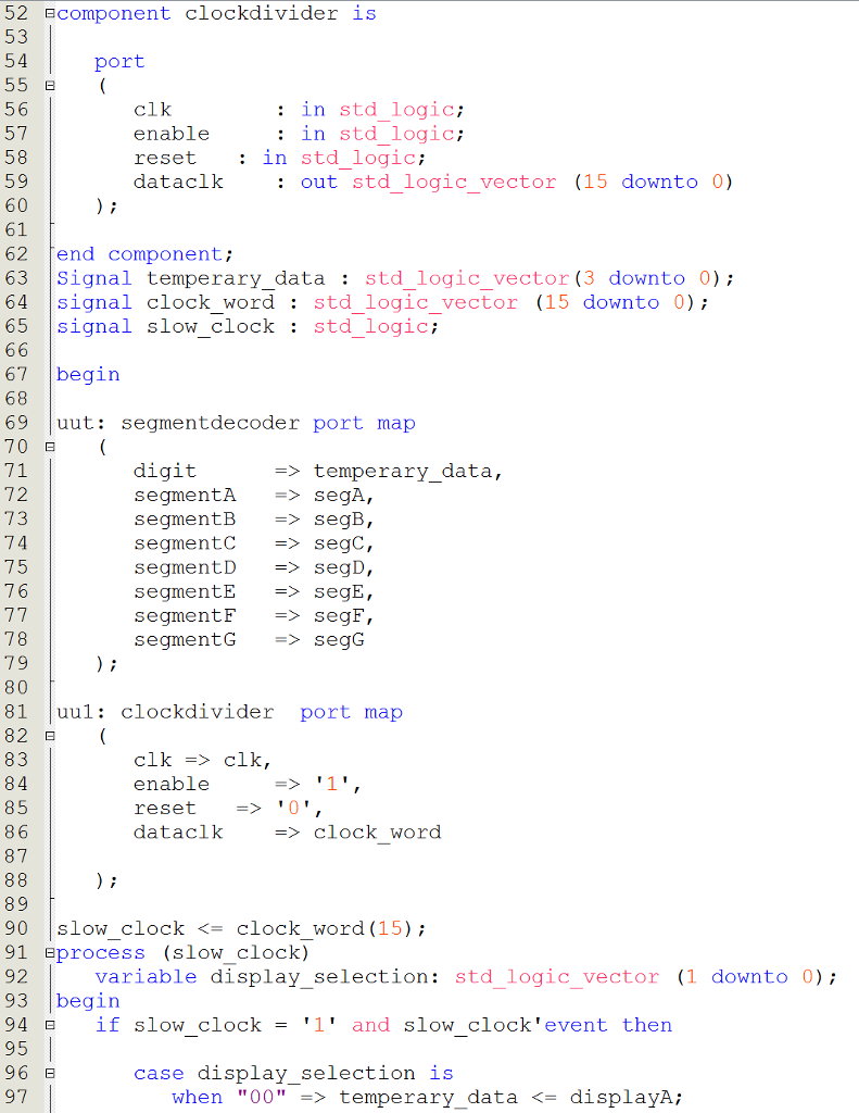1 librar y ieee; 2 use ieee std logic 1164 all use | Chegg.com