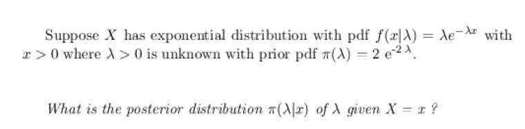 Solved Suppose X has exponential distribution with pdf | Chegg.com