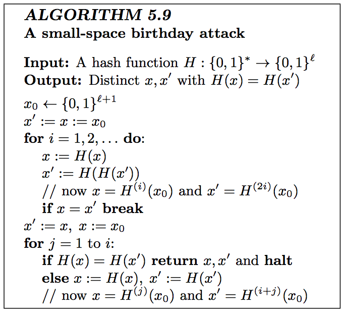 Implement the Small Space Birthday Attack, | Chegg.com
