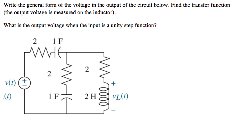 Solved Write the general form of the voltage in the output | Chegg.com
