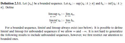 Solved Suppose {xn} is a bounded sequence. Defind an an and | Chegg.com