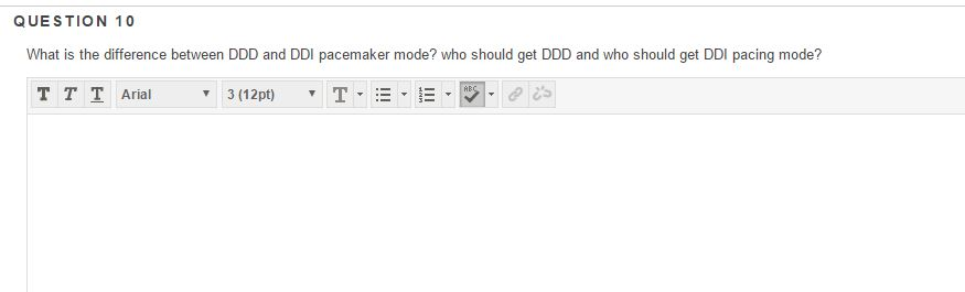 What is the difference between DDD and DDI pacemaker | Chegg.com