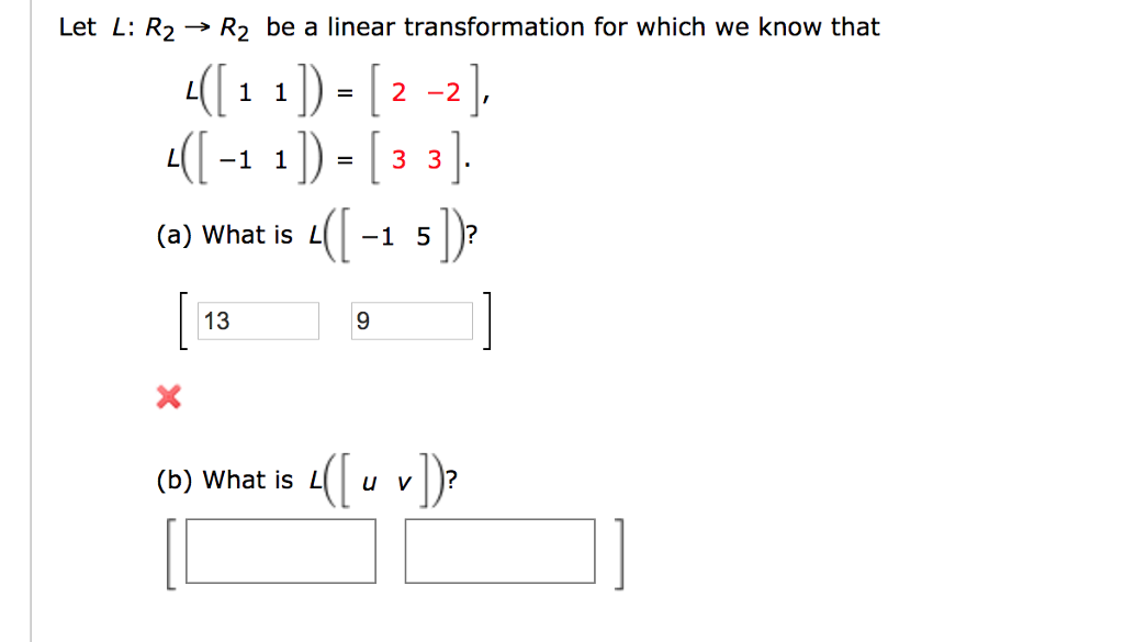 Solved Let L: R2 ? R2 be a linear transformation | Chegg.com