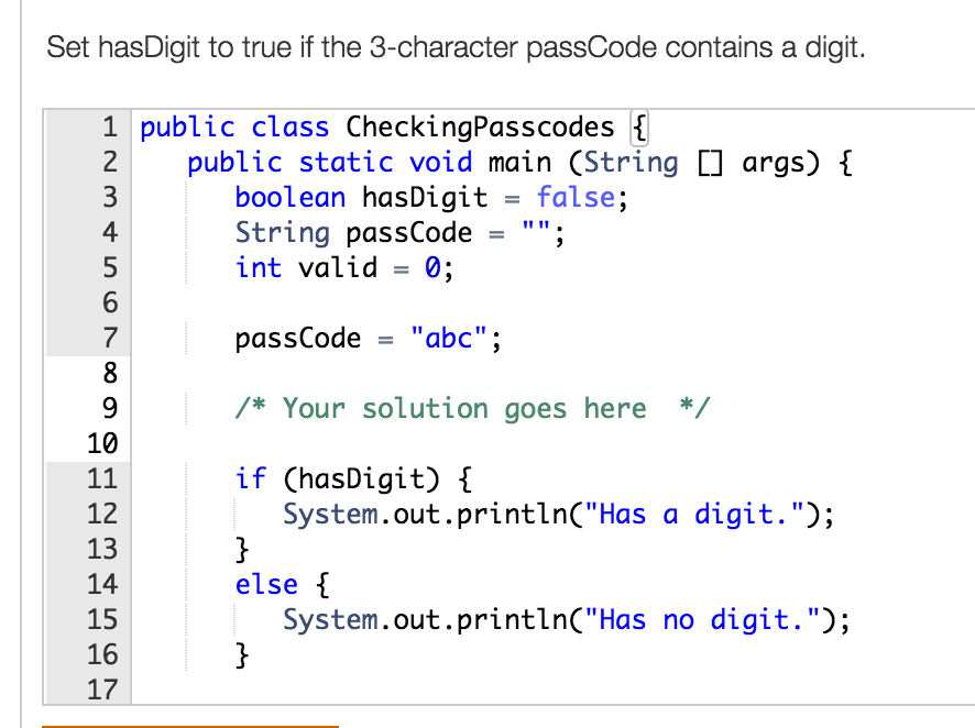 Solved Set Hasdigit To True If The 3 Character Passcode C 