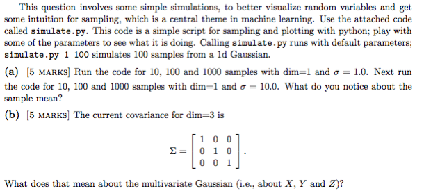 This question involves some simple simulations, to | Chegg.com