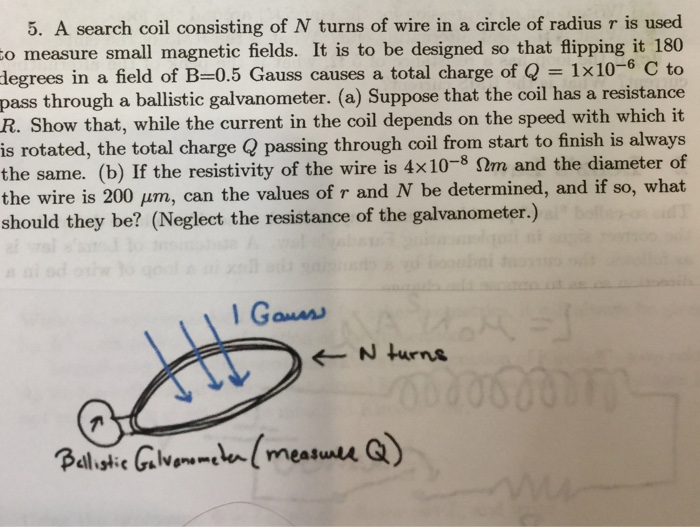 Solved A search coil consisting of N turns of wire in a | Chegg.com