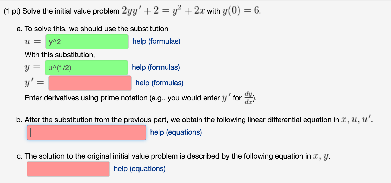 Solved Solve the initial value problem 2yy' + 2 = y^2 + 2x | Chegg.com