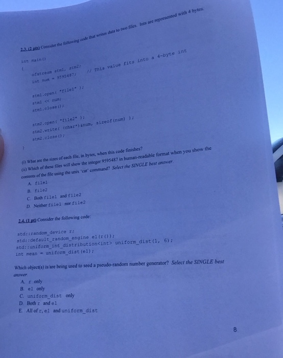 Solved and nie (9 points) characters a file (including it a | Chegg.com