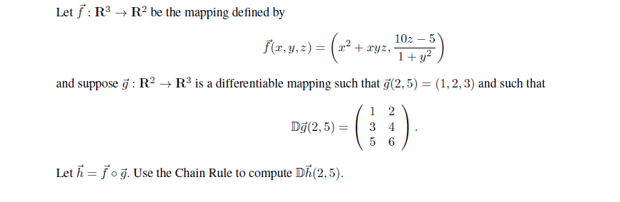 Solved Let R3 → R2 be the mapping defined by 102-5 1 + y and | Chegg.com