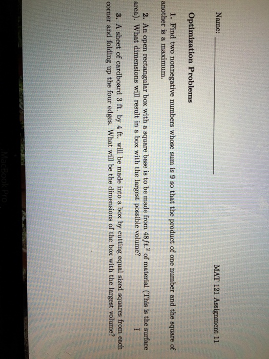 Solved Find two nonnegative numbers whose sum is 9 so that | Chegg.com