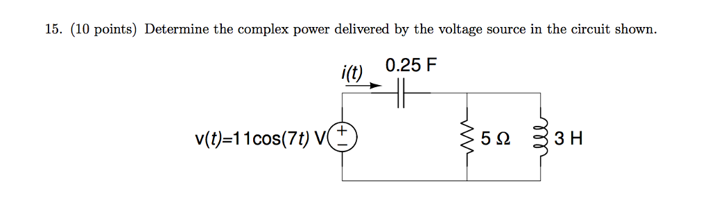 Solved Determine the complex power delivered by the voltage | Chegg.com