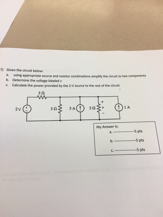 Solved Given the circuit below: a. using appropriate source | Chegg.com