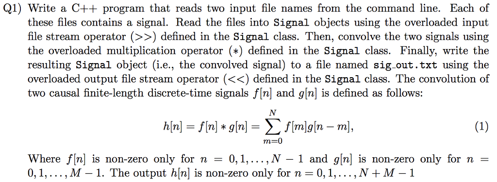 Solved Q1) Write a C++ program that reads two input file | Chegg.com