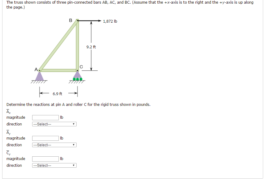 Solved The truss shown consists of three pin-connected bars | Chegg.com