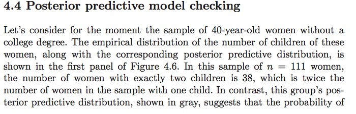 4.3 Posterior predictive checks: Let's investigate | Chegg.com