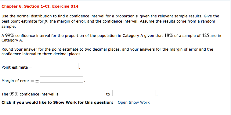 Solved Chapter 6, Section 1-CI, Exercise 014 Use the normal | Chegg.com