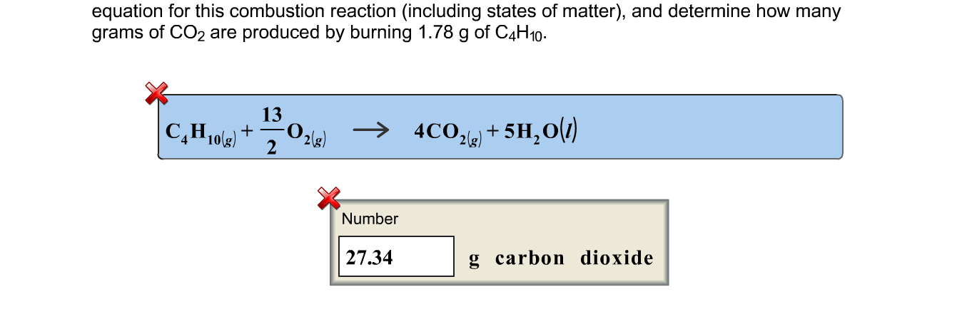 Solved equation for this combustion reaction (including | Chegg.com