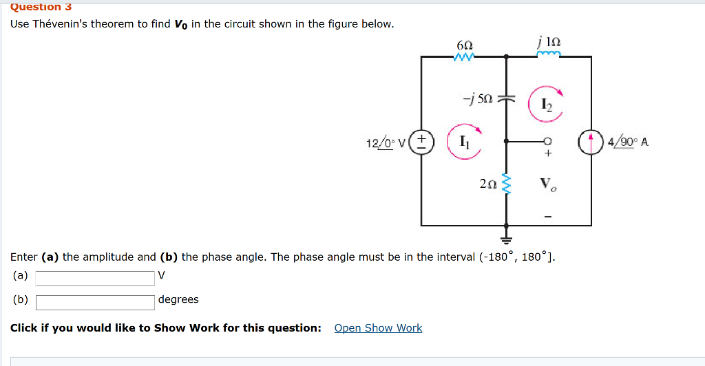 Solved Use Thevenin's theorem to find V_o in the circuit | Chegg.com