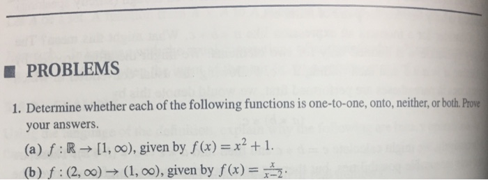 Solved Determine whether each of the following functions is | Chegg.com
