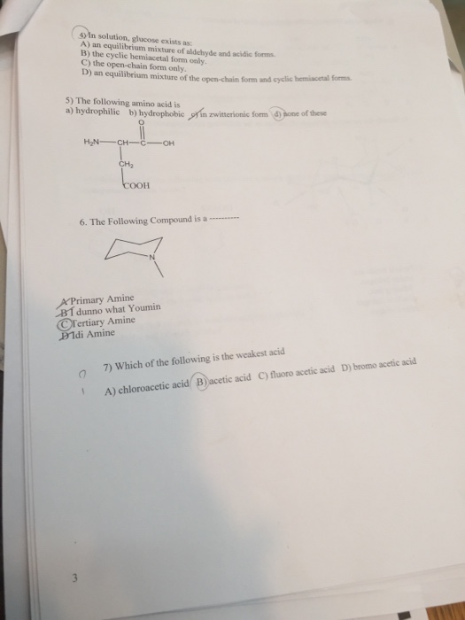 Solved In solution, glucose exists as: an equilibrium | Chegg.com