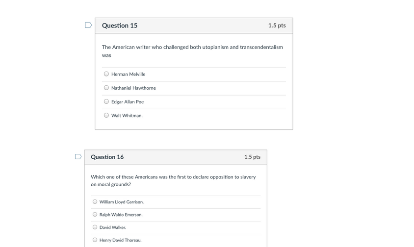 Solved DQuestion 15 1.5 pts The American writer who | Chegg.com Solved DQuestion 15 1.5 pts The American writer who | Chegg.com