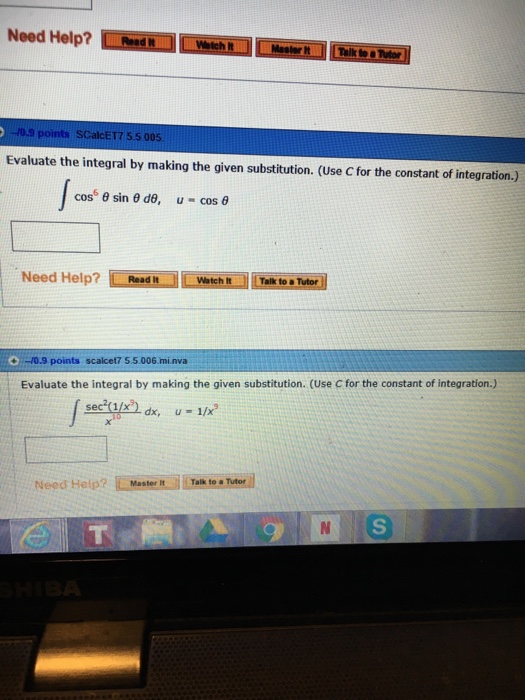 Solved Evaluate the integral by making the given | Chegg.com
