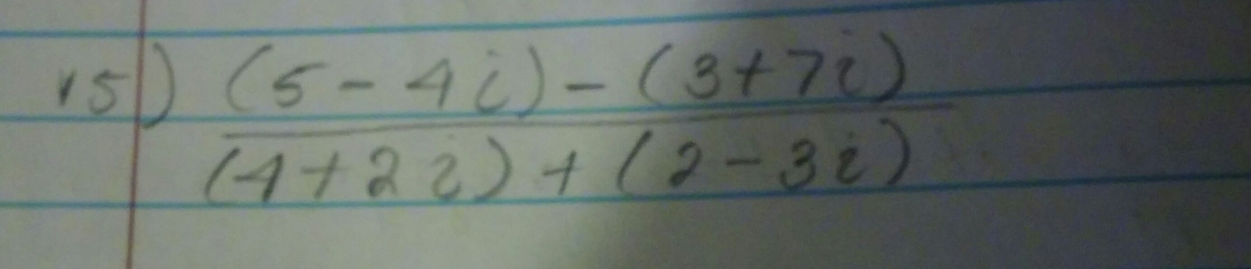 Solved (5 - 4i) - (3 + 7i)/(4 + 2i) + (2 - 3i) | Chegg.com