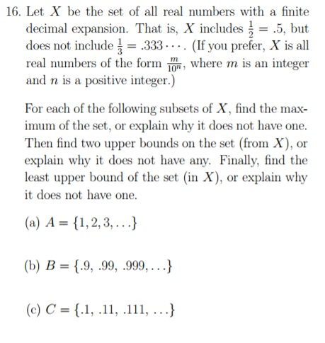 Solved Let X be the set of all real numbers with a finite | Chegg.com