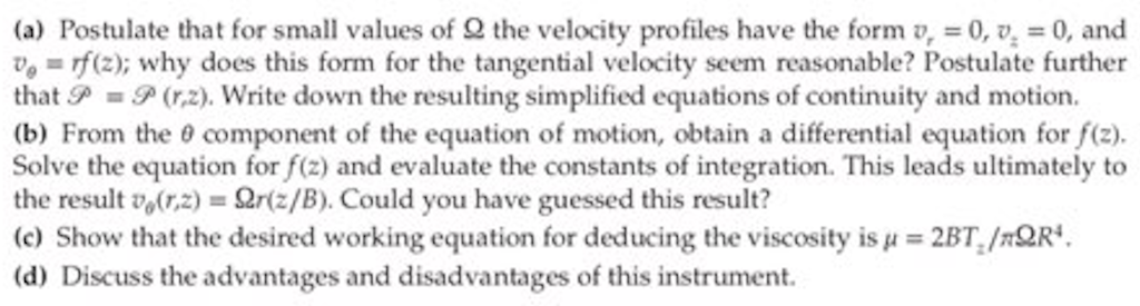 Solved Parallel-disk viscometer. A fluid, whose viscosity is | Chegg.com