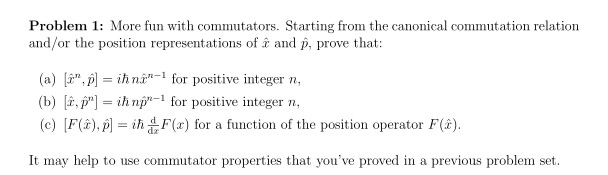 Solved robleml: More fun with commutators. Starting from the | Chegg.com